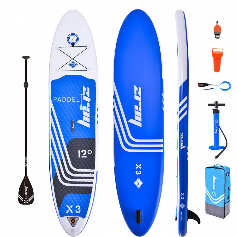 SUP ZRAY X3 X-Rider Epic 12'0 mit Paddel - aufblasbares Stand Up Paddle ...