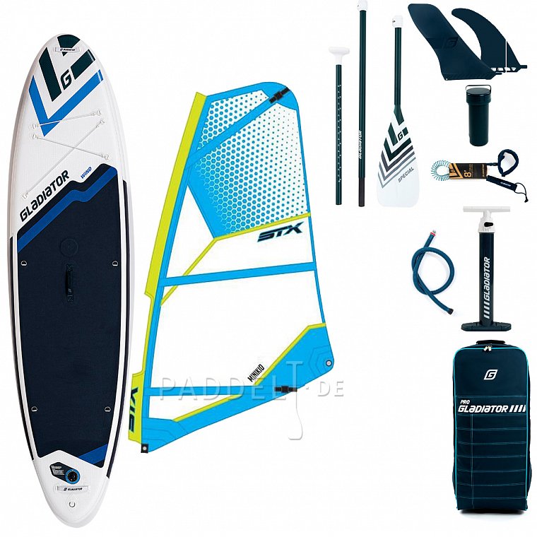 SUP GLADIATOR WindSUP 10'7 SC incl. Segel - aufblasbares Stand Up ...