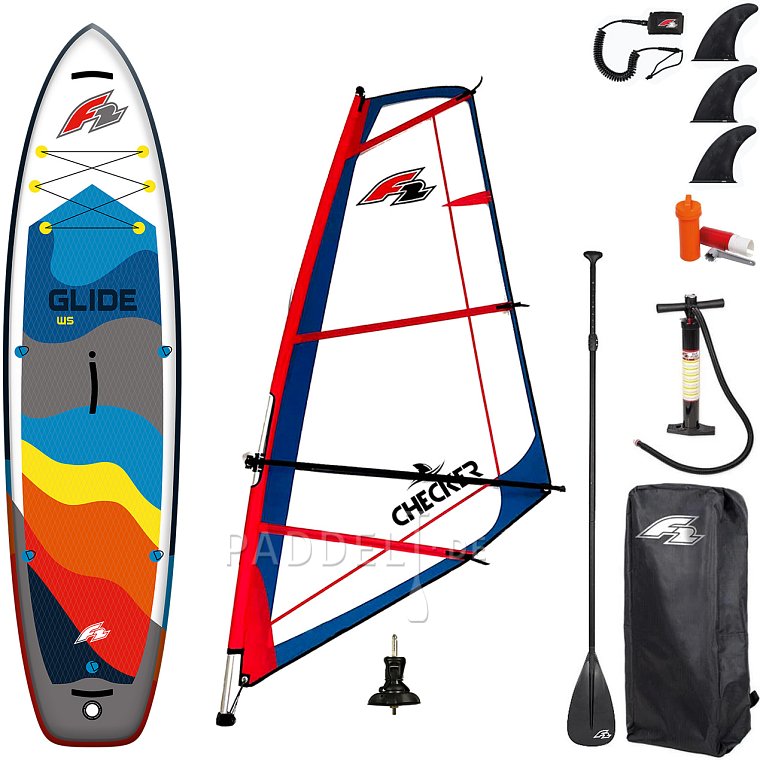 SUP F2 GLIDE 10'8 GREY WindSUP incl. Segel - aufblasbares Stand Up ...
