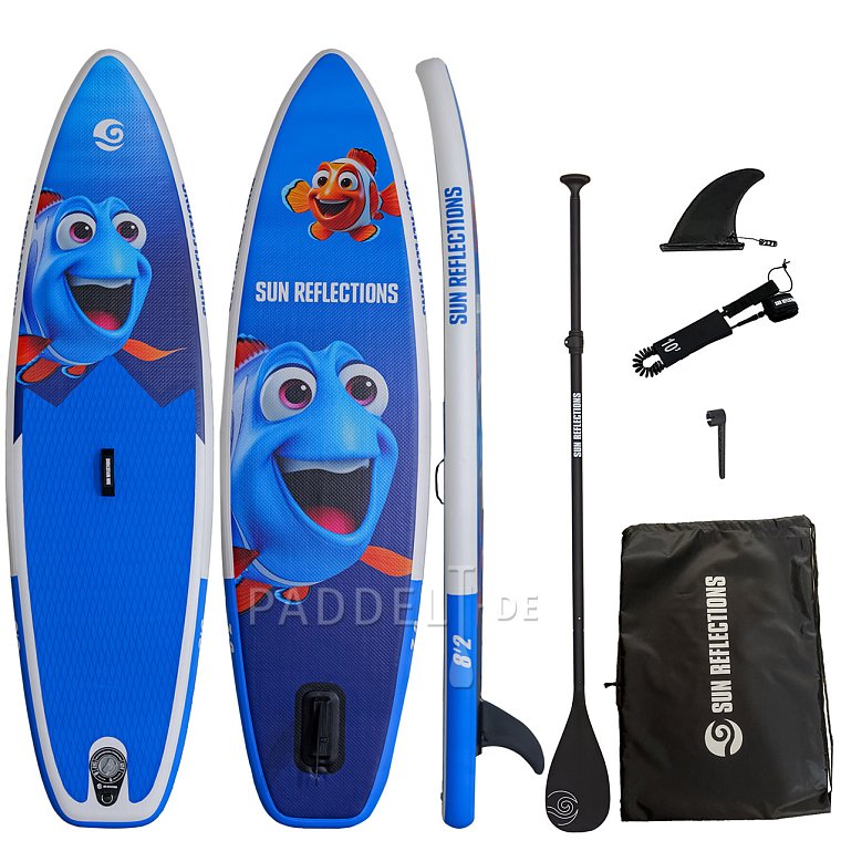 SUP SUN REFLECTIONS 8'2'' blue - aufblasbares Stand Up Paddle Board ...